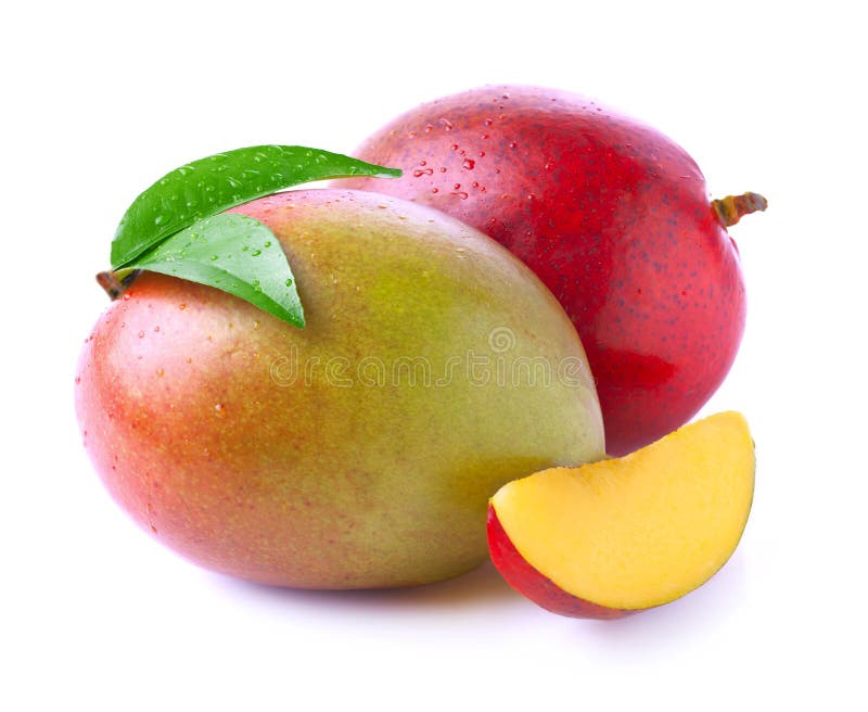 Ripe Mango Isolated on White. Stock Image - Image of mango, yellow ...