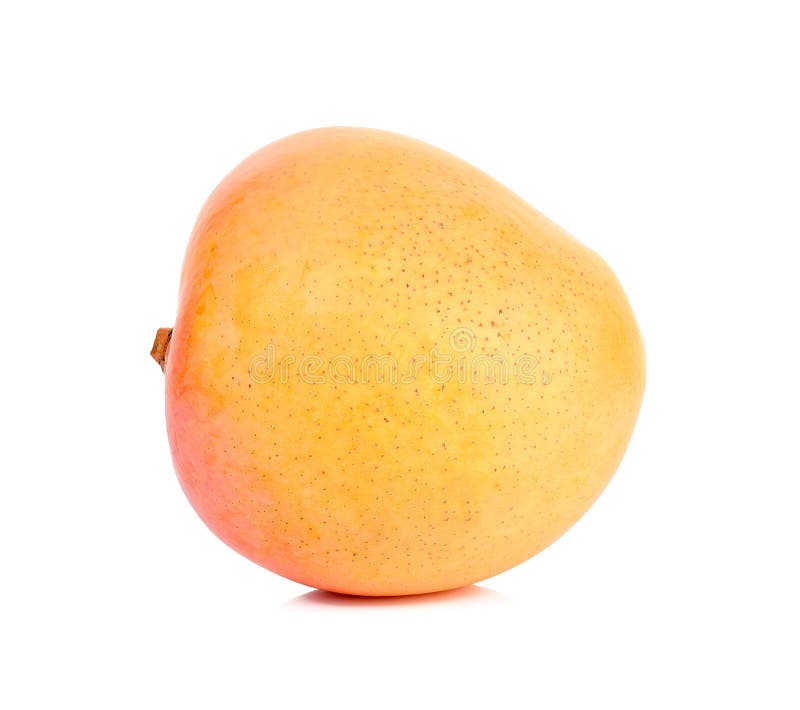 Ripe mango isolated stock image. Image of fresh, juicy - 74437357