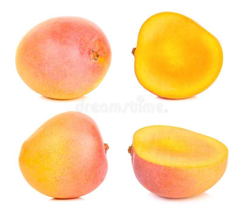 Ripe Mango Isolated on White Stock Photo - Image of nice, snack: 74117984