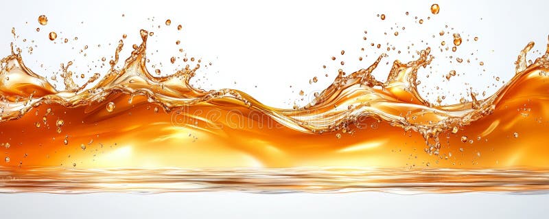 Ripe Mango Juice Forms a Vibrant Orange Liquid Wave that Splashes ...