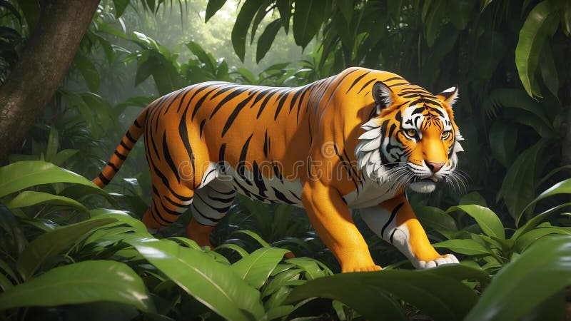 A Ripe Mango Morphing into a Majestic Tiger Prowling T Ai Generated ...