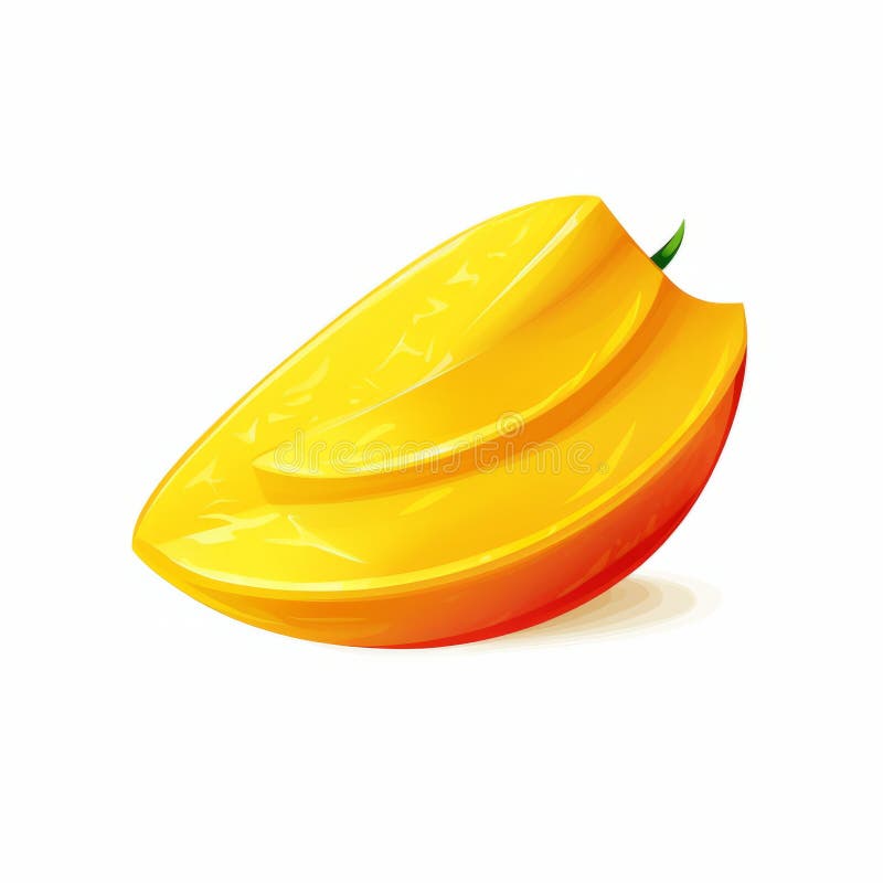 Ripe Mango Piece. Tropical Fruit Vector Illustration Stock Illustration ...