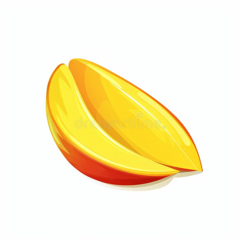 Ripe Mango Piece. Tropical Fruit Vector Illustration Stock Illustration ...