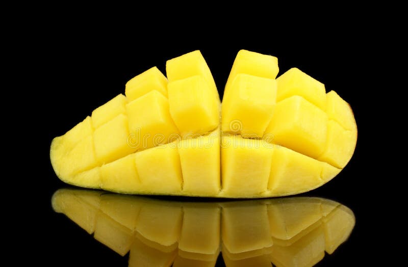 Mango with section. stock photo. Image of gourmet, leaf - 15466474
