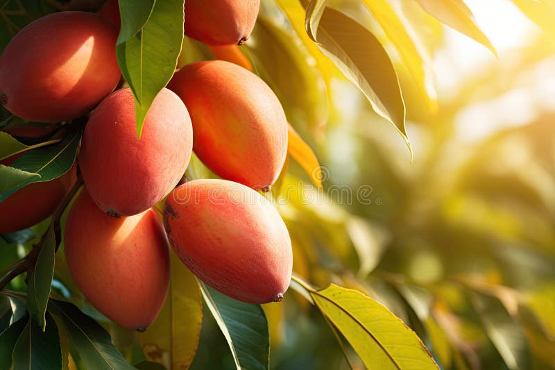 Mangoes stock illustration. Illustration of growth, growing - 346065321