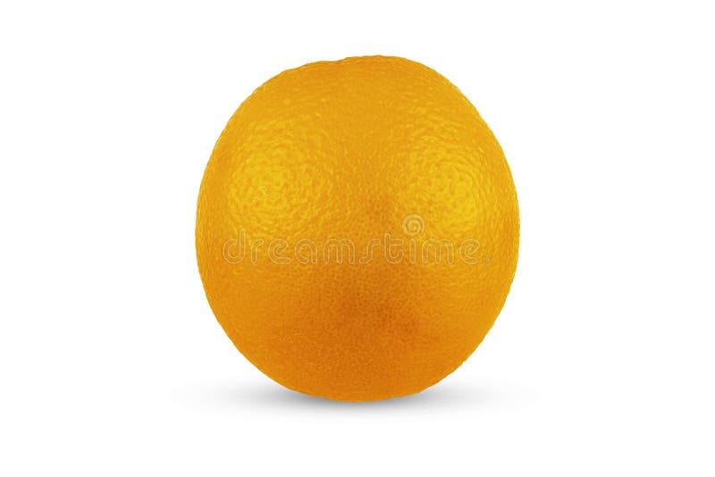 Ripe Orange Closeup on a White Background. Isolate Stock Image - Image ...