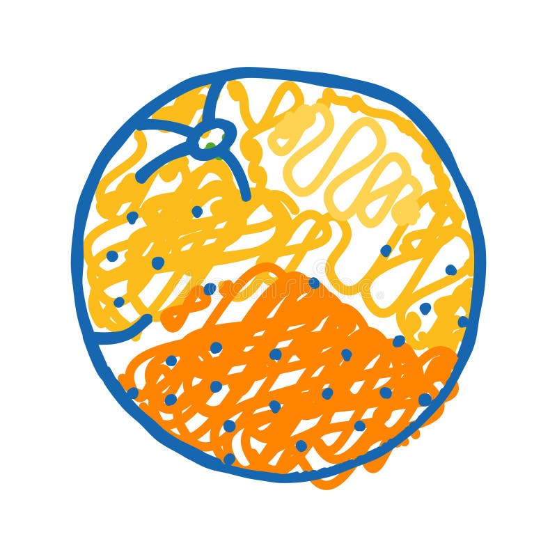Ripe Orange Icon Doodle Illustration Stock Illustration - Illustration ...