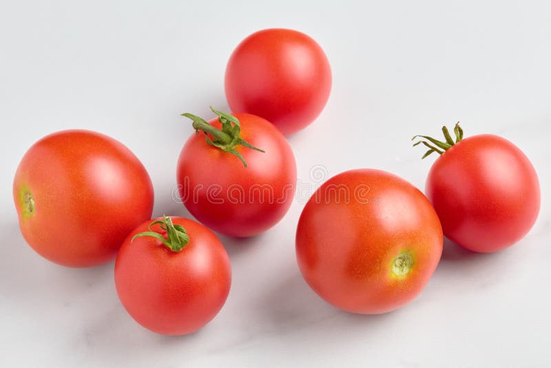 Ripe Organic Red Colored Tomatoes Marble Surface Stock Photos - Free ...