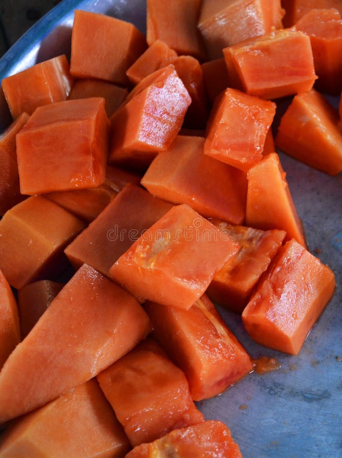 Ripe papaya stock image. Image of fresh, pieces, garden - 46168483