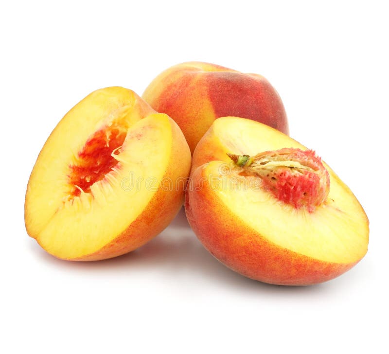 Ripe Peach stock image. Image of stem, orange, clipping - 33263135