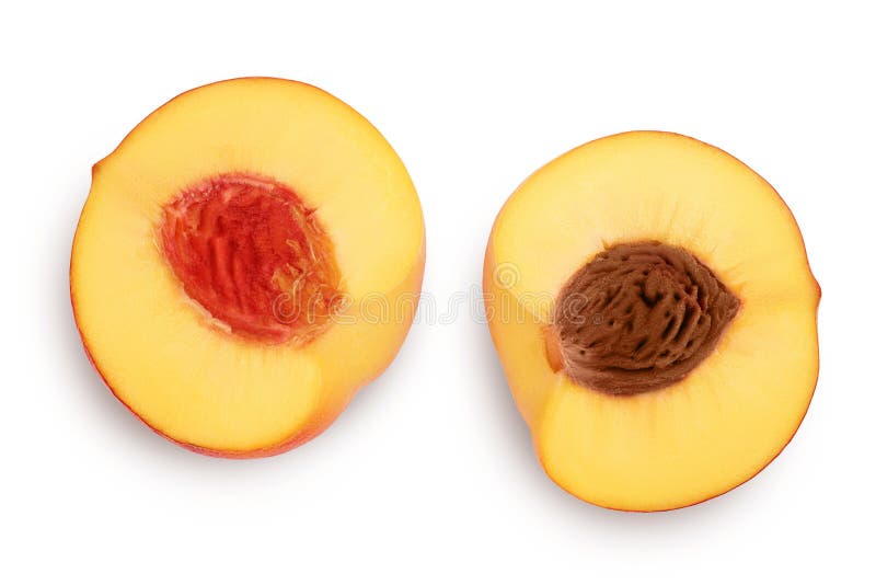 Peach and half peach stock image. Image of studio, object - 26910049