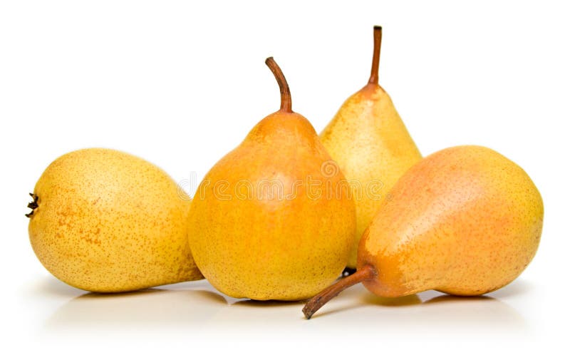 Ripe pears on white stock image. Image of isolated, shade - 7427389
