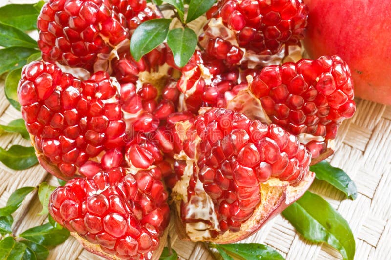 Ripe pomegranate stock photo. Image of garden, isolated - 12563868