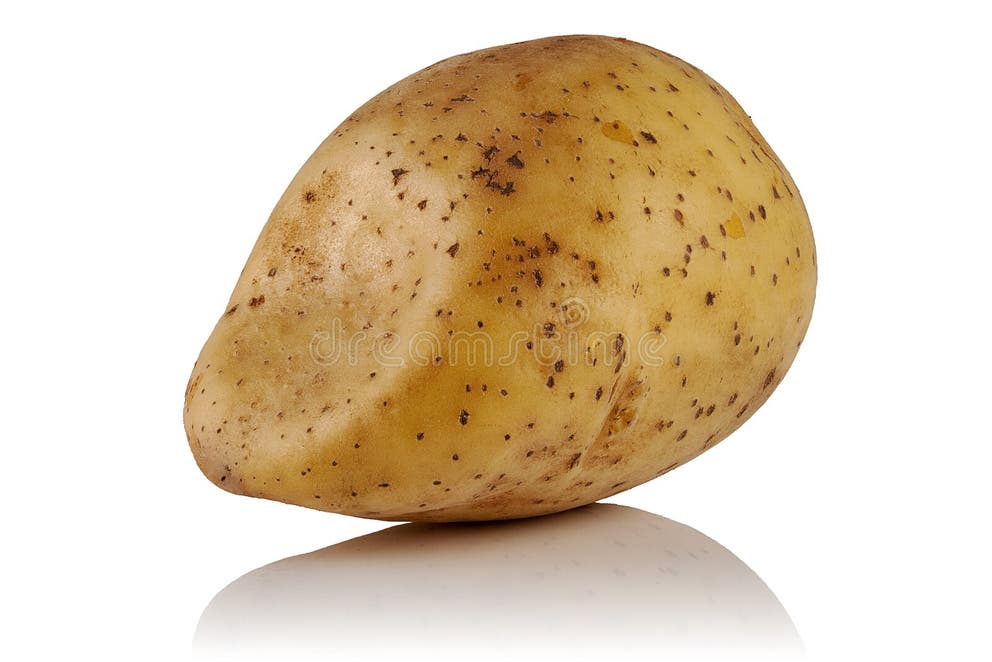 Ripe Potato on a White Background Stock Image - Image of unpeeled, skin ...