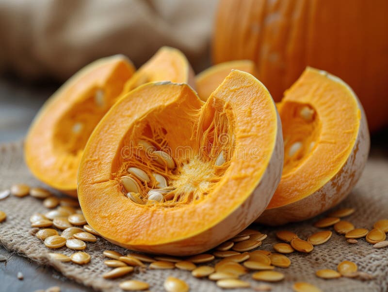 Ripe Pumpkin in Rustic Style Stock Illustration - Illustration of ...