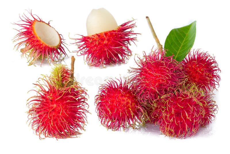 Ripe Rambutan/red Rambutan/asian Fruit Stock Photo - Image of leaf ...