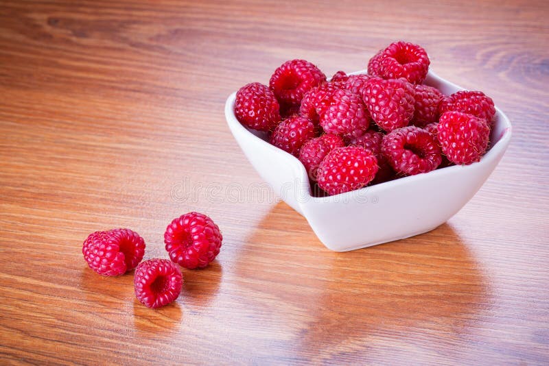 Ripe Raspberries in the Bowl Stock Image - Image of season, health ...