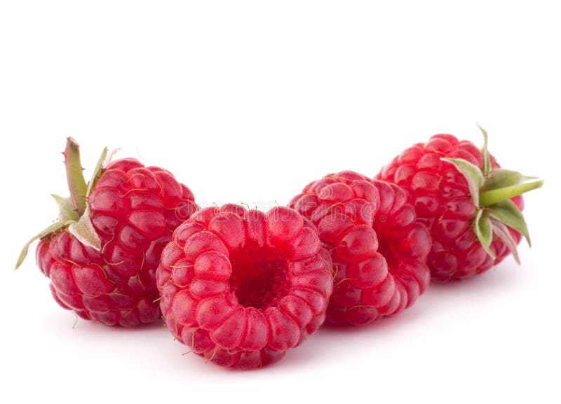 Ripe raspberries in basket stock image. Image of cutout - 33308797