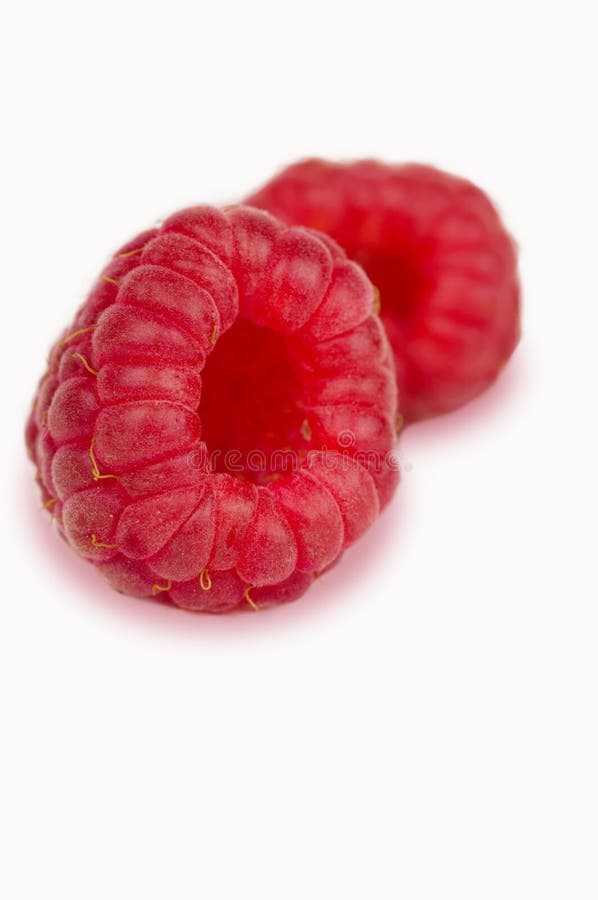 Ripe Raspberries on White Background Stock Image - Image of nature ...