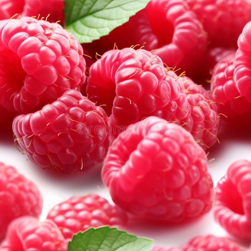 Ripe Raspberry Fruit Isolated on White Background for Culinary and ...