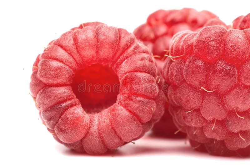 Ripe raspberry stock photo. Image of isolated, juicy - 195587904