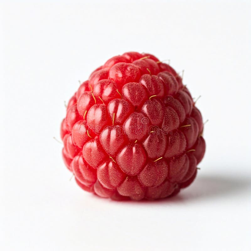 Ripe Raspberry Isolated on a White Background. Close-up Stock ...