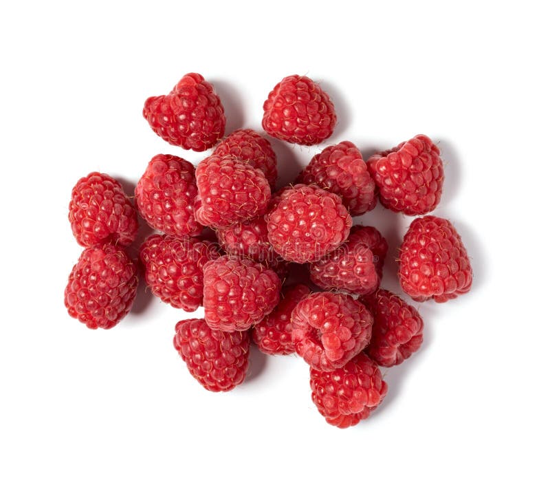 Ripe Raspberry on White Background Stock Image - Image of isolated ...