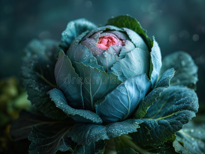Ripe raw cabbage closeup stock illustration. Illustration of plant ...