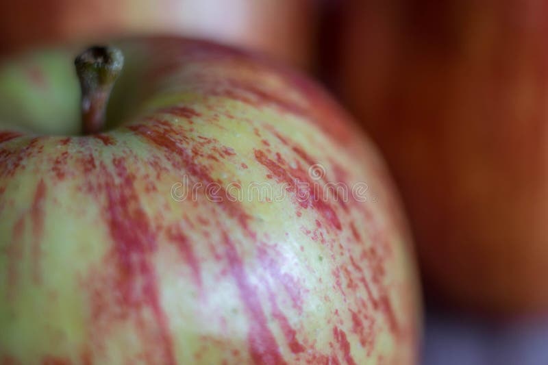 An Apple with a Piece Cut Out Sitting in Front of the Rest of Another ...
