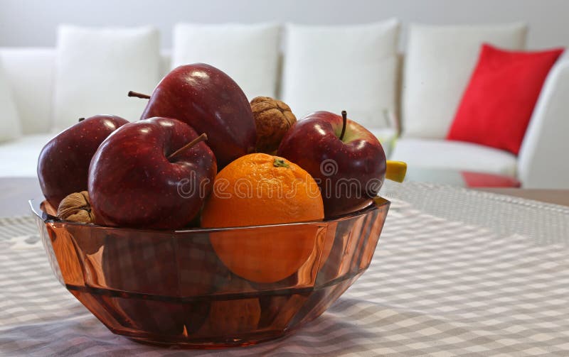 Ripe Red Apples and Fruit in the Basket Stock Image - Image of orange ...