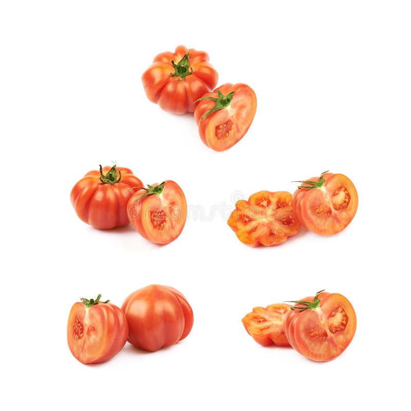 Ripe Red Beef Tomato Isolated Stock Image - Image of ripe, background ...