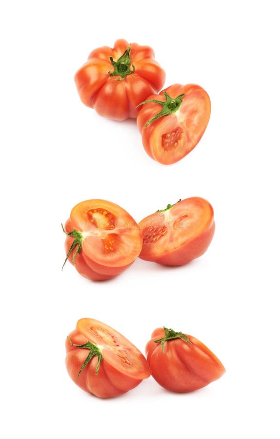 Ripe Red Beef Tomato Isolated Stock Photo - Image of macro, round: 91973782