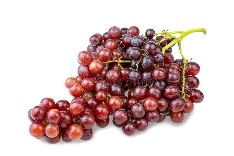 Ripe Red Grape Bunch Isolated at White Blackground Stock Photo - Image ...
