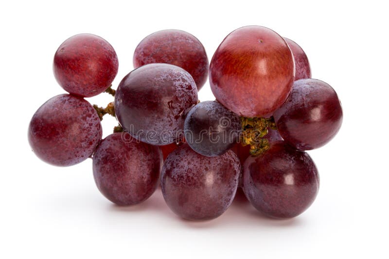Ripe Red Grape Isolated on White. Stock Photo - Image of bunch, fruit ...