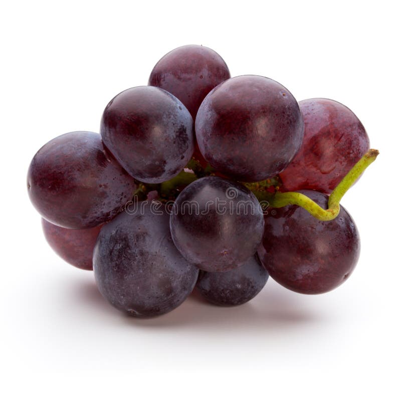 Ripe Red Grape Isolated on White. Stock Photo - Image of ripe, fruit ...