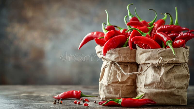 Ripe Red Hot Pepper in a Paper Bag Stock Photo - Image of nutrition ...