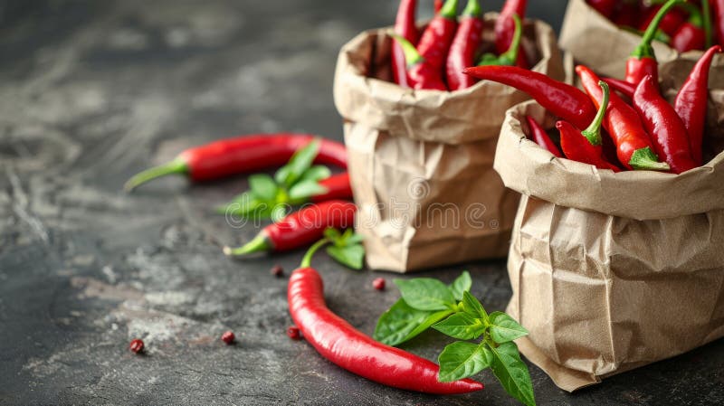 Ripe Red Hot Pepper in a Paper Bag Stock Photo - Image of paper, pepper ...