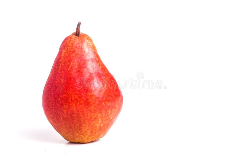 Ripe Red Pear, Isolated on White Stock Photo - Image of peel, fresh ...