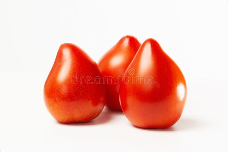Ripe Red Tomato Fruits with Sharp Spouts Stock Image - Image of three ...