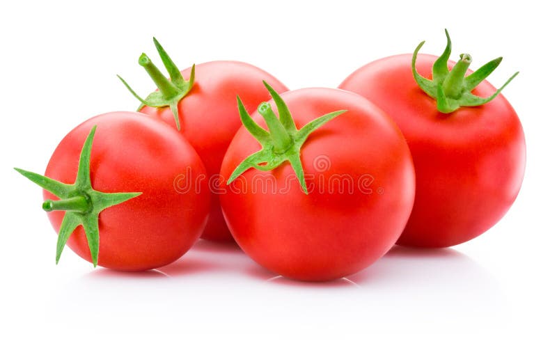 Ripe Red Tomatoes Vegetables Isolated on White Background Stock Photo ...