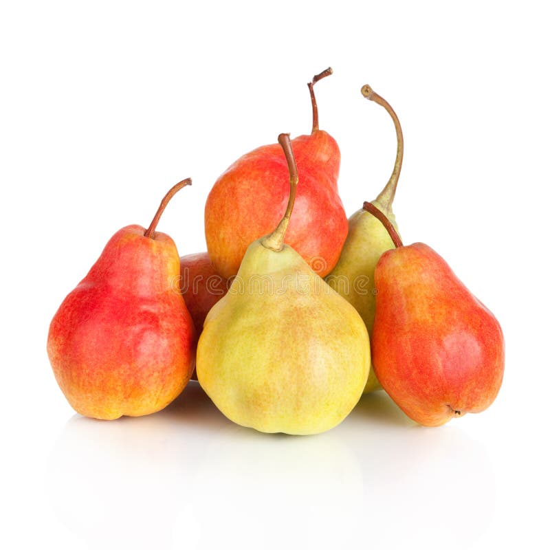 Ripe Red - Yellow Pear Fruits Stock Image - Image of yellow, gourmet ...