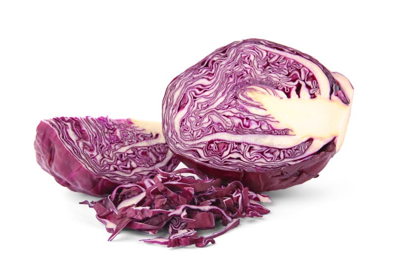 Ripe sliced red cabbage stock image. Image of isolated - 117342805