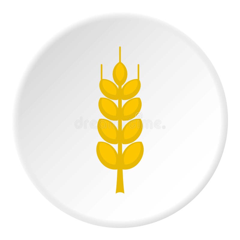 Ripe spike icon circle stock vector. Illustration of flour - 95329827