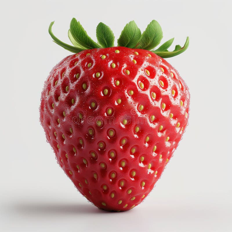 Ripe Strawberry Close Up 3d Stock Illustration - Illustration of ...