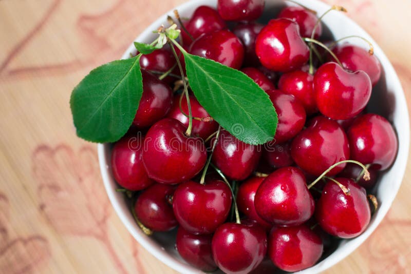 Ripe sweet red cherries stock image. Image of cherry - 73492987