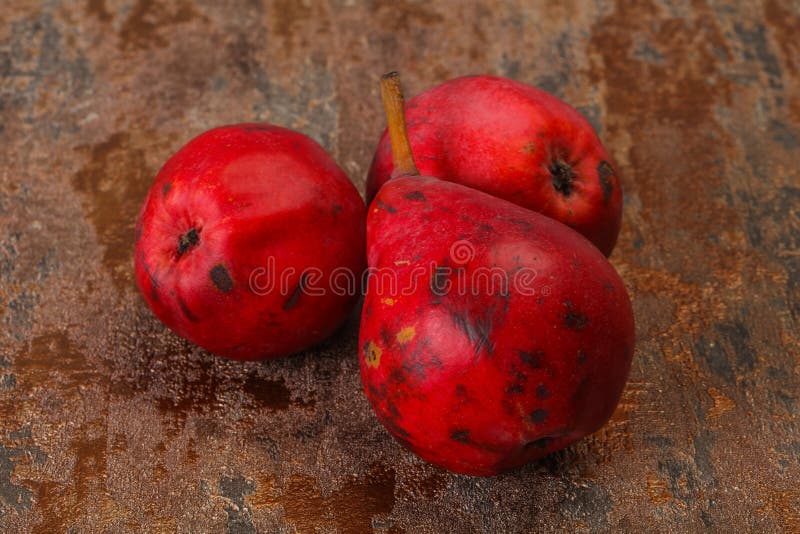 Ripe sweet red pear heap stock photo. Image of eating - 196883276