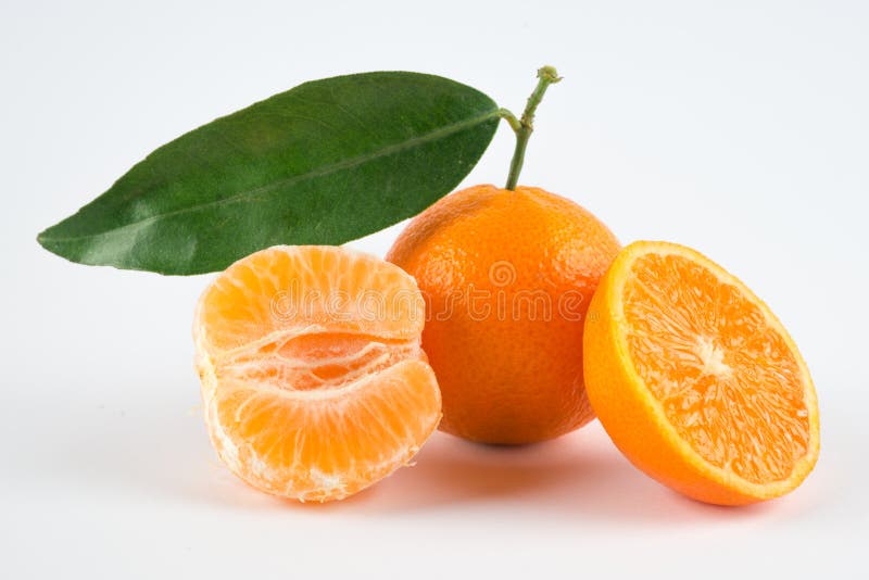 Ripe Tangerines with Leaves on Rustic Table with Cloth Stock Photo ...