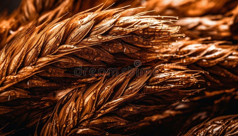 Ripe Wheat Seed, Fluffy Feather, Macro Beauty in Extreme Close Up ...