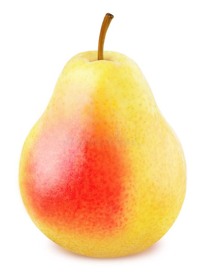 Ripe yellow pear isolated stock image. Image of perfect - 92295143