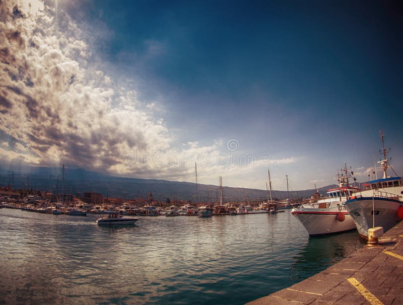 Riposto s harbour editorial photo. Image of growth, bright - 65779796